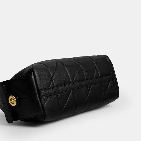 COACH Quilted Leather Pocket Juliet Bag 30 - Brass/black