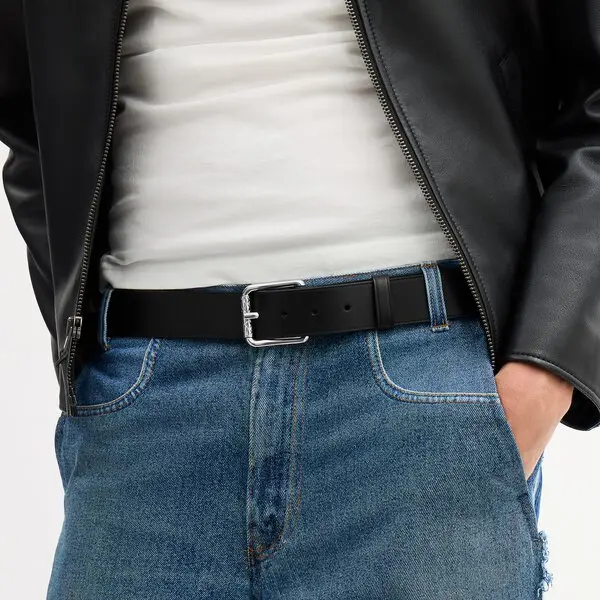 COACH Roller Buckle Belt, 38mm - Black