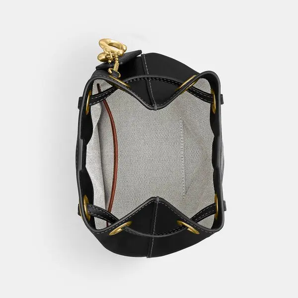 COACH Jade Drawstring Bag - Brass/black