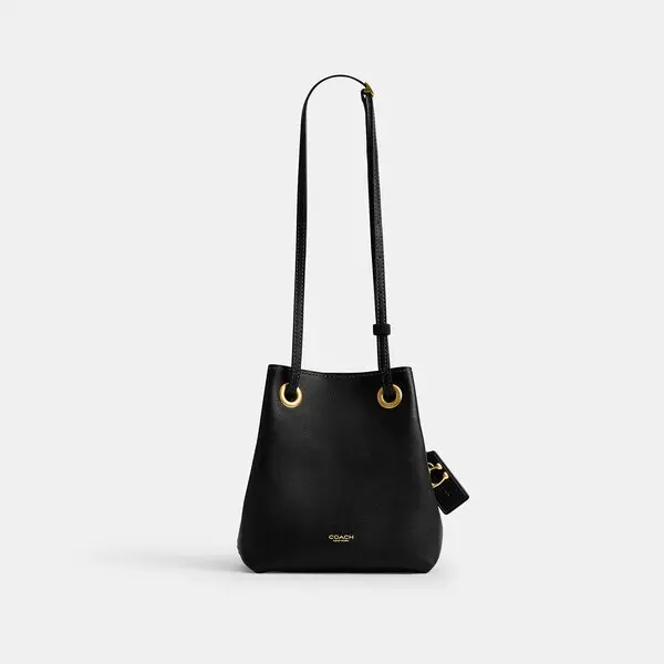 COACH Jade Drawstring Bag - Brass/black