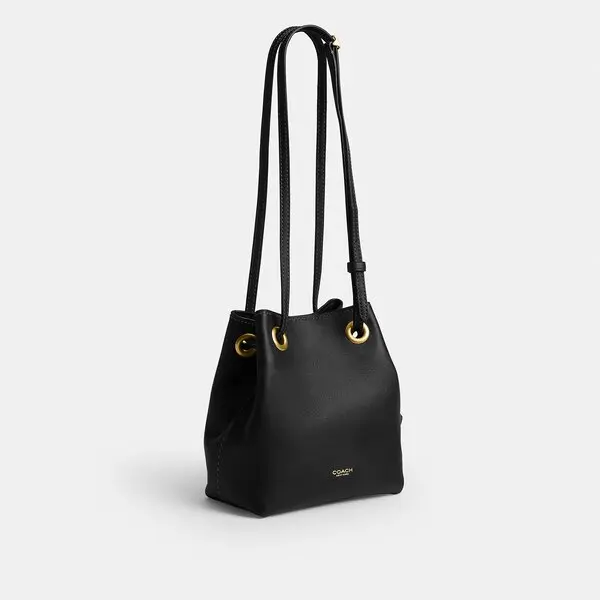 COACH Jade Drawstring Pouch - Brass/black