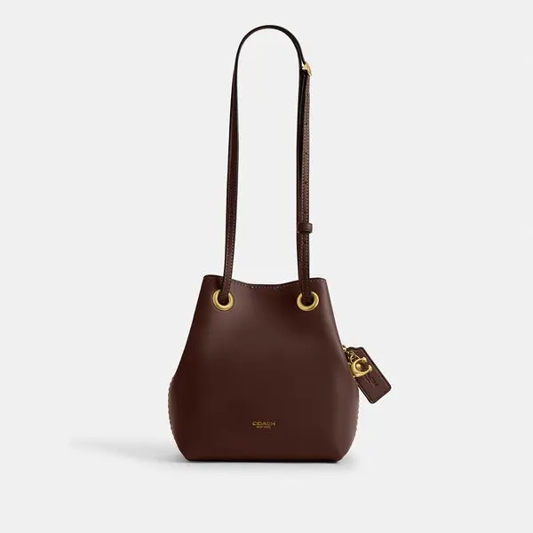 COACH Jade Drawstring Pouch - Brass/maple