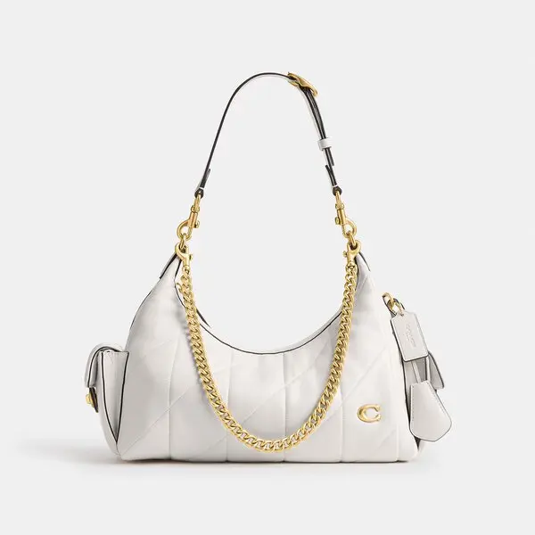 COACH Pocket Juliet Bag 30 With Quilting - Brass/chalk
