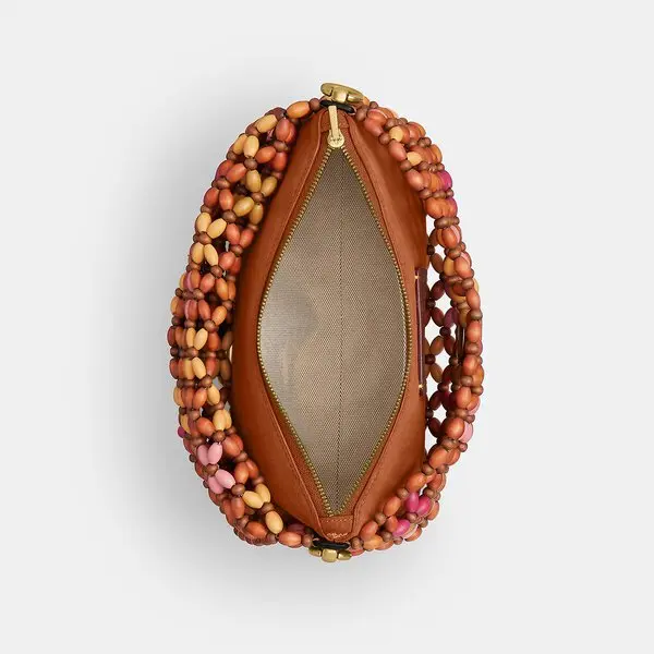COACH Tabby Shoulder Bag 26 With Wooden Beading - Brass/maple Multi