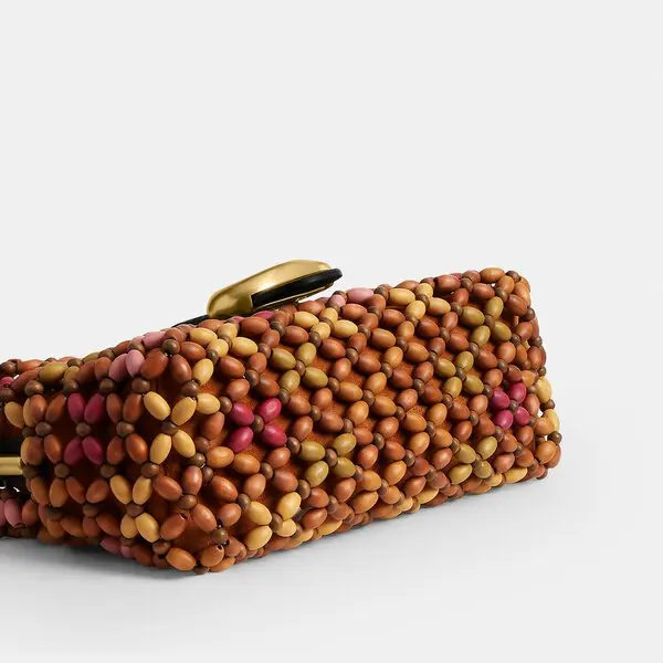 COACH Tabby Shoulder Bag 26 With Wooden Beading - Brass/maple Multi