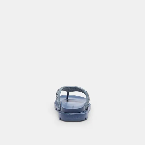 COACH Brynn Crystal Signature Thong Sandals - Denim