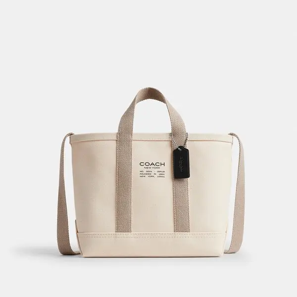COACH Utility Tote 27 Canvas Bag - Natural
