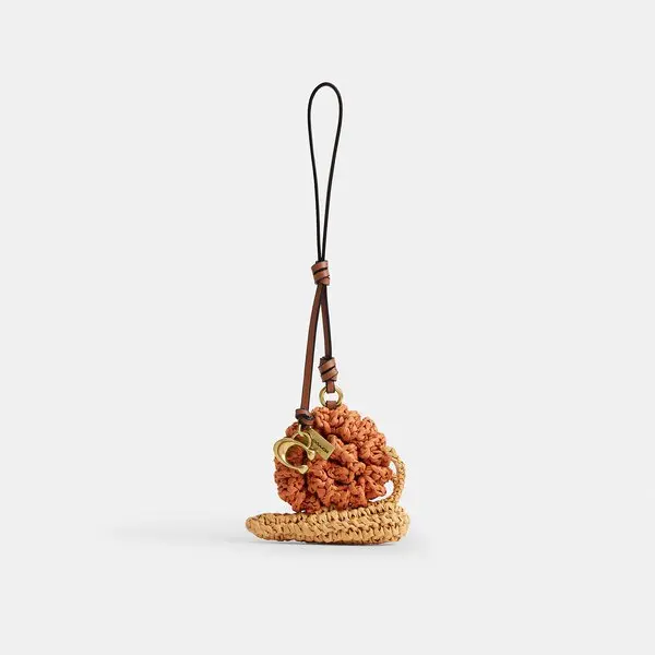 COACH Woven Snail Bag Charm - Brass/multi