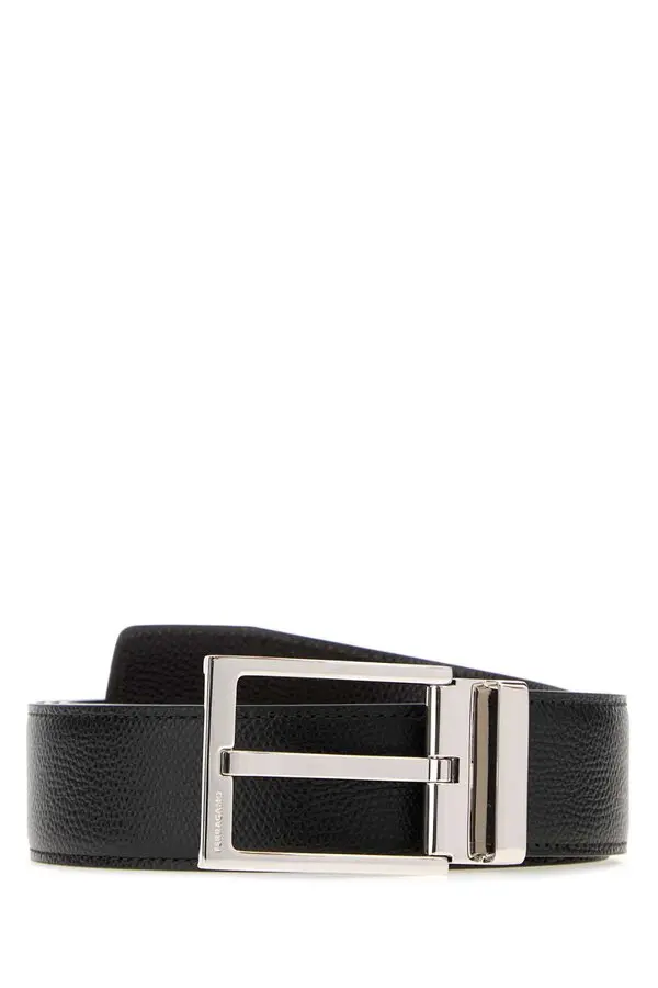 FERRAGAMO Salvatore Leather Belt - Black