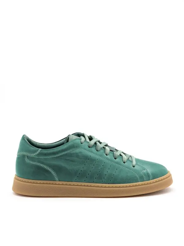 Lukure Italian Buffalo Leather Lace-up Sneakers