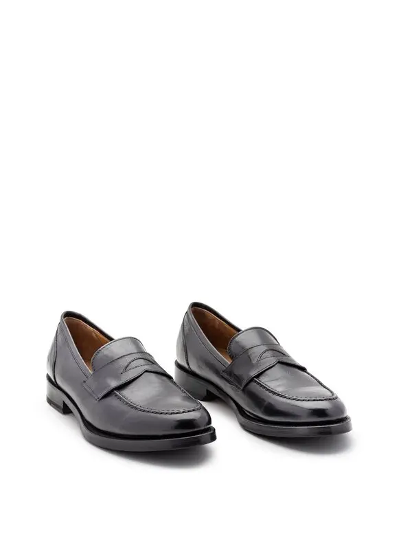 Lukure Penny Loafer In Premium Kangaroo Leather - Black