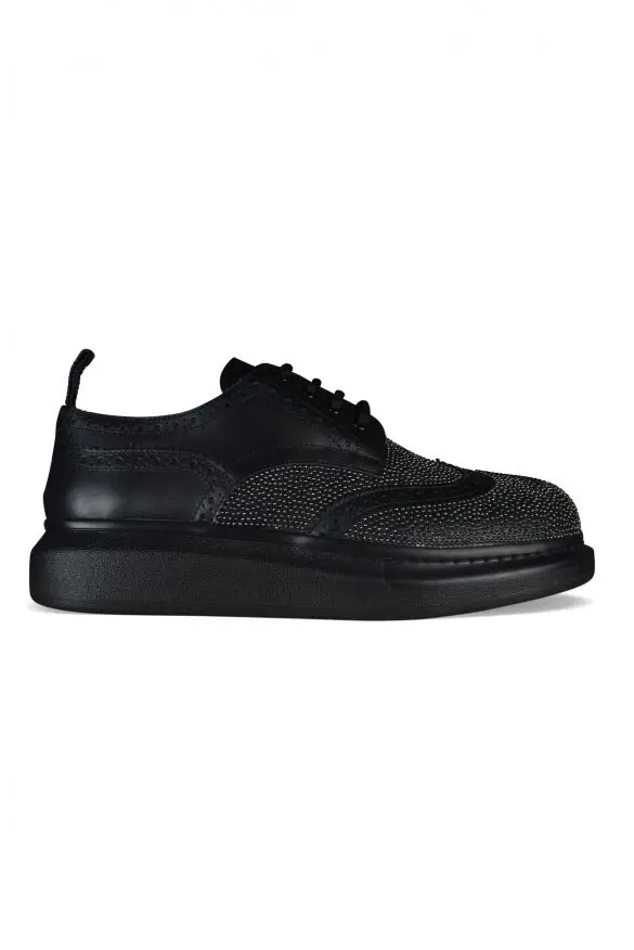 Alexander McQueen Derby Hybrid With Decorative Studs - Black
