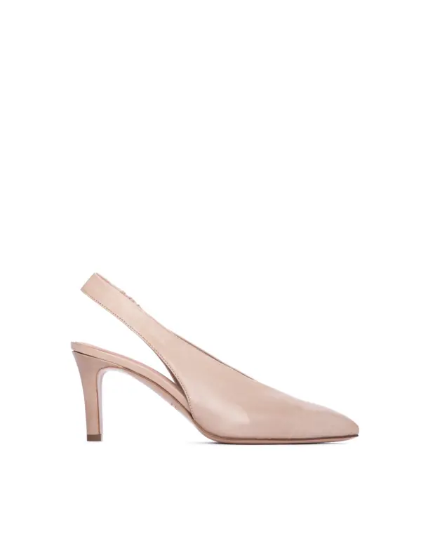 Lukure Beatrice Kangaroo Leather Slingback Pumps - Beige