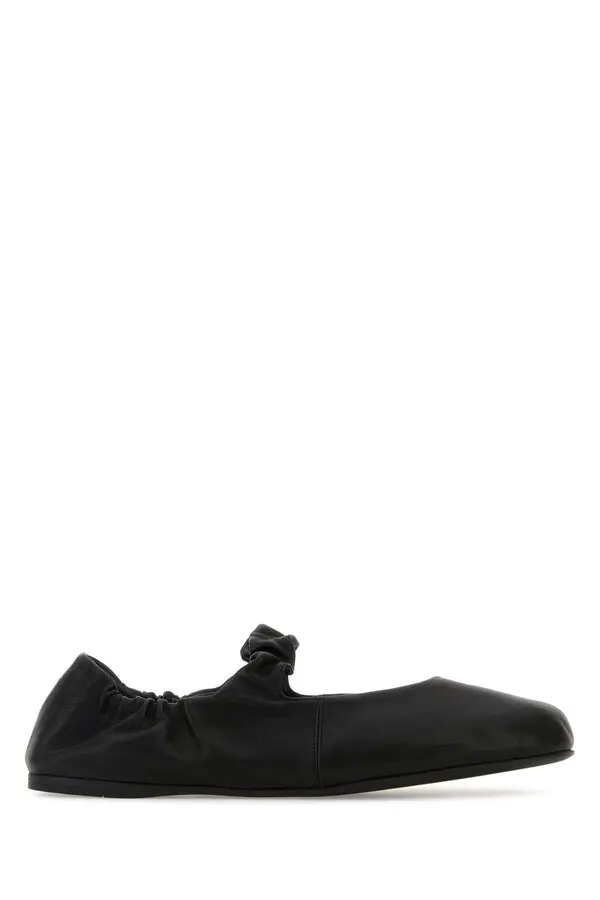 Miu Miu Nappa Leather Ballerinas - Black