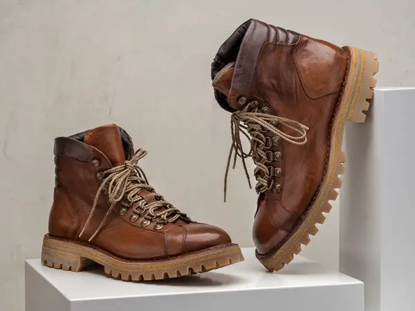 Lukure Hemsedal Kangaroo Leather Lace-up Boots - Whiskey