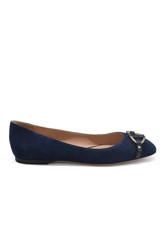 Valentino Garavani Suede Ballerinas - Blue