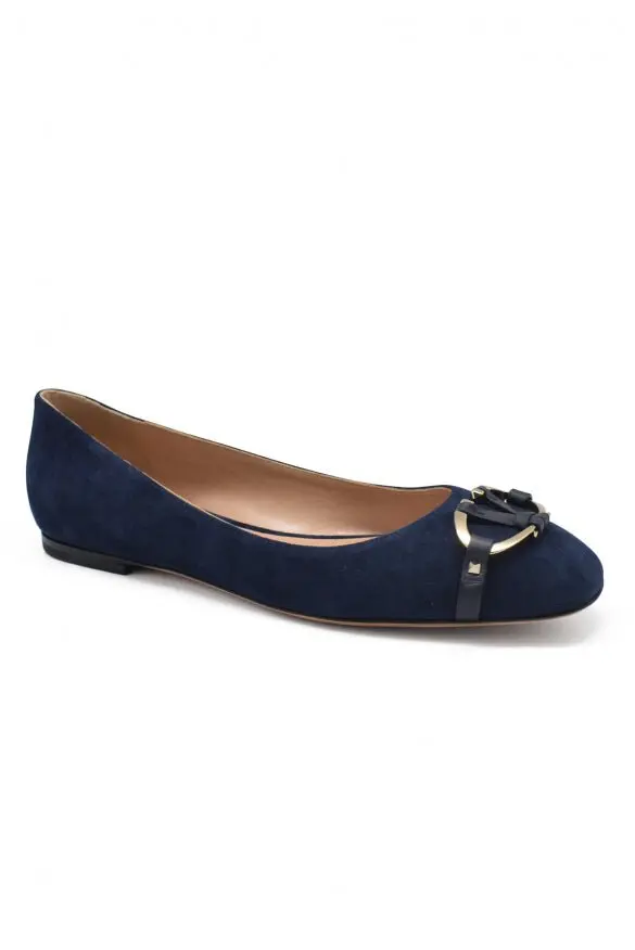 Valentino Garavani Suede Ballerinas - Blue