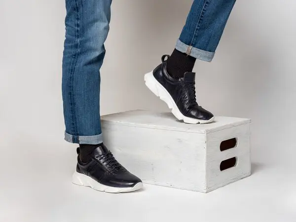 Lukure Flex Kangaroo Leather Sneakers - Black