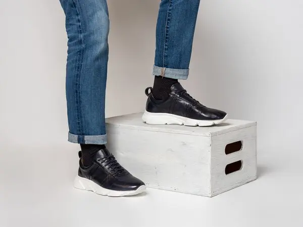 Lukure Flex Kangaroo Leather Sneakers - Black