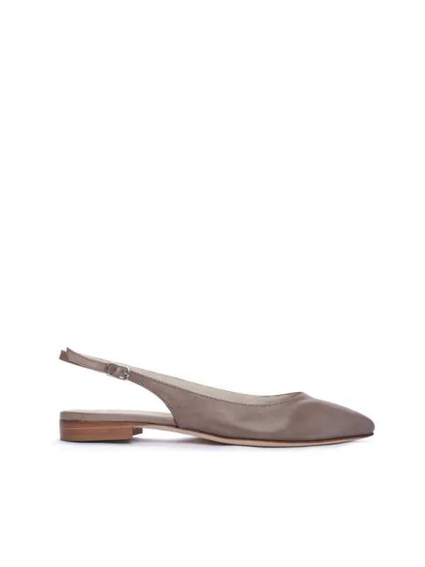 Lukure Colette Flat Slingback Shoes - Dark Grey