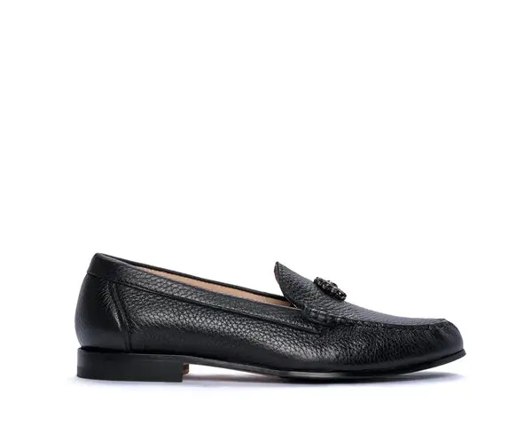 Lukure Sofia Loafer In Deer Skin - Black
