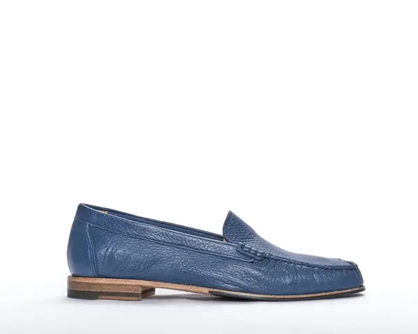 Lukure Sofia Loafer In Deer Skin - Navy