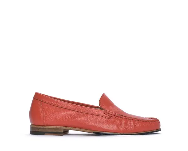 Lukure Sofia Loafer In Deer Skin - Orange