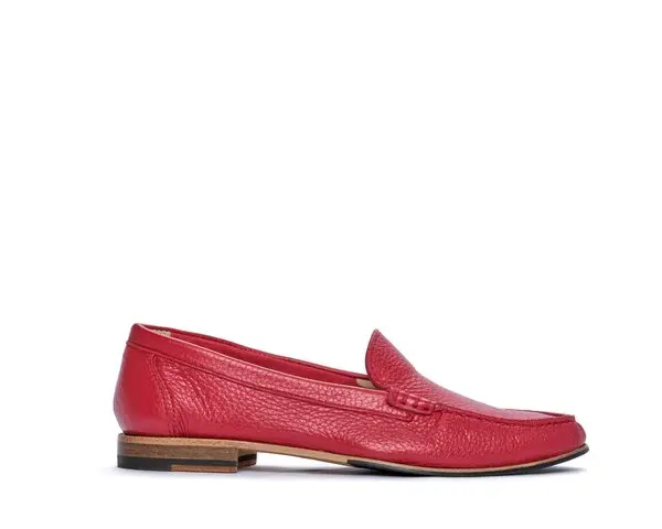 Lukure Sofia Loafer In Deer Skin - Red