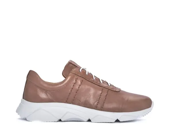 Lukure Flex Lace-up Leather Sneakers - Blush