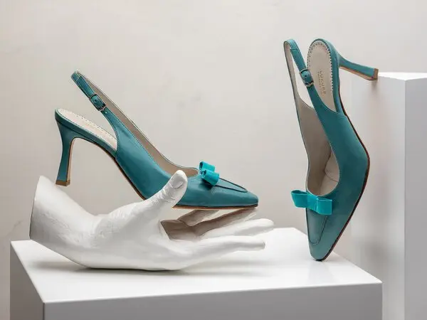 Lukure Emma Slingback Pumps - Turquoise
