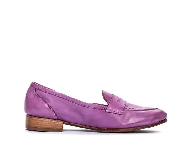 Lukure Soft Loafer, Hand-painted Kangaroo Leather - Fuchsia