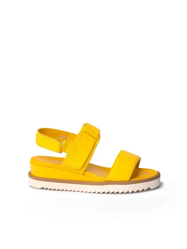 Lukure Cannes Platform Sandals - Lemon