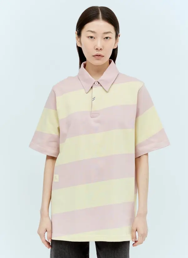 Burberry Striped Polo Shirt - Pink