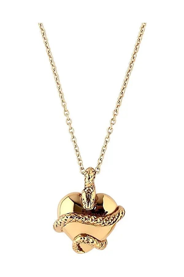 ASTOR & ORION Serpent & Heart Charm Necklace - Gold