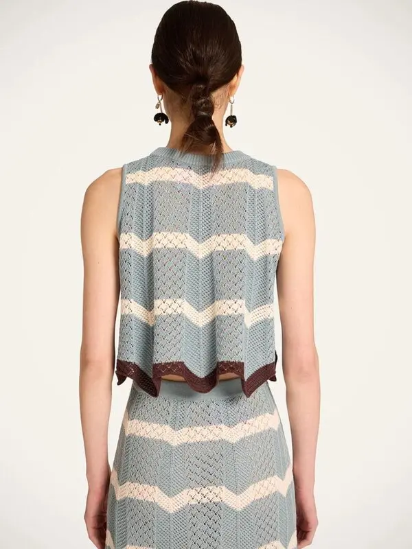 La DoubleJ Chevron Knit Color Block Top