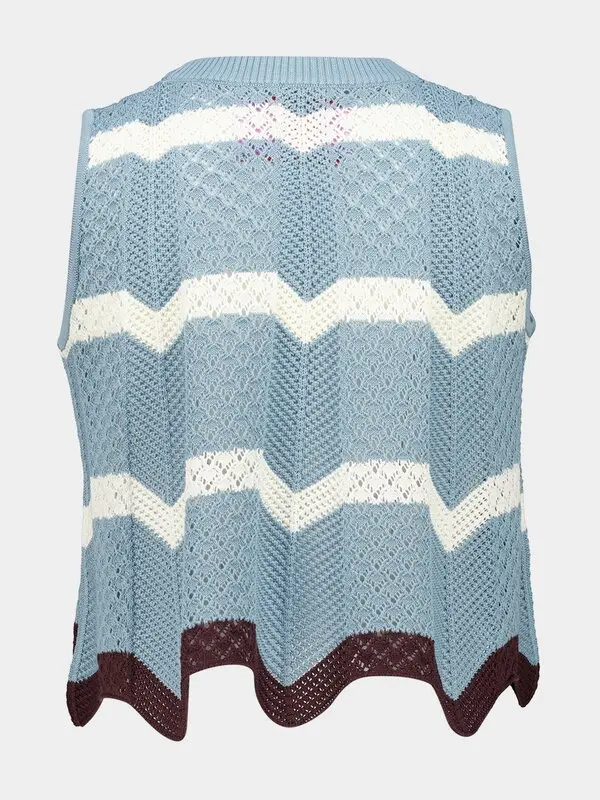 La DoubleJ Chevron Knit Color Block Top