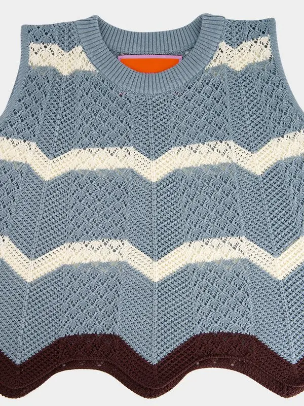 La DoubleJ Chevron Knit Color Block Top