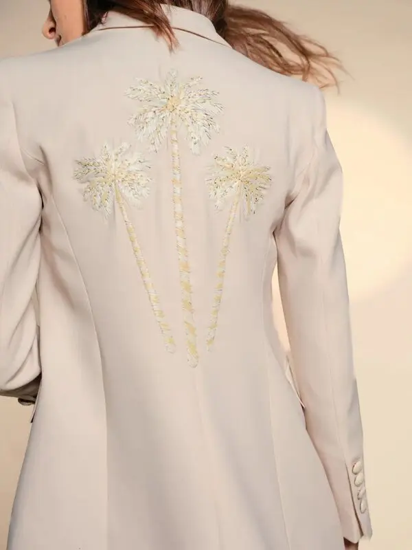 Johanna Ortiz Double-breasted Embroidered Jacket