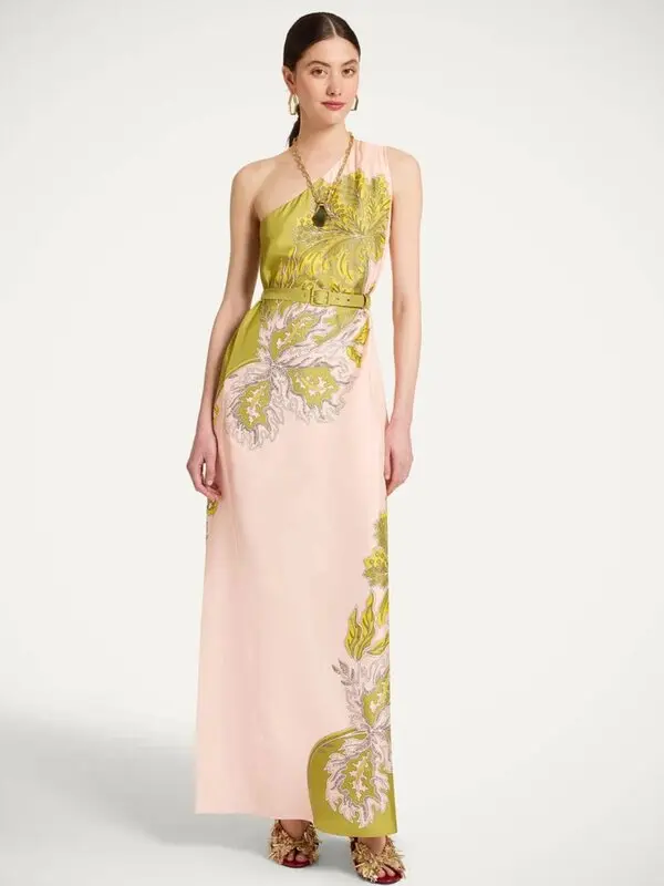 La DoubleJ Swathe Placée Pink Silk Twill Roy Dress