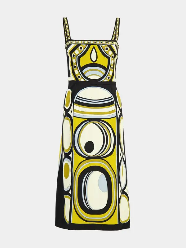 La DoubleJ Sanctuary Placée Satin Midi Dress - Multicolour