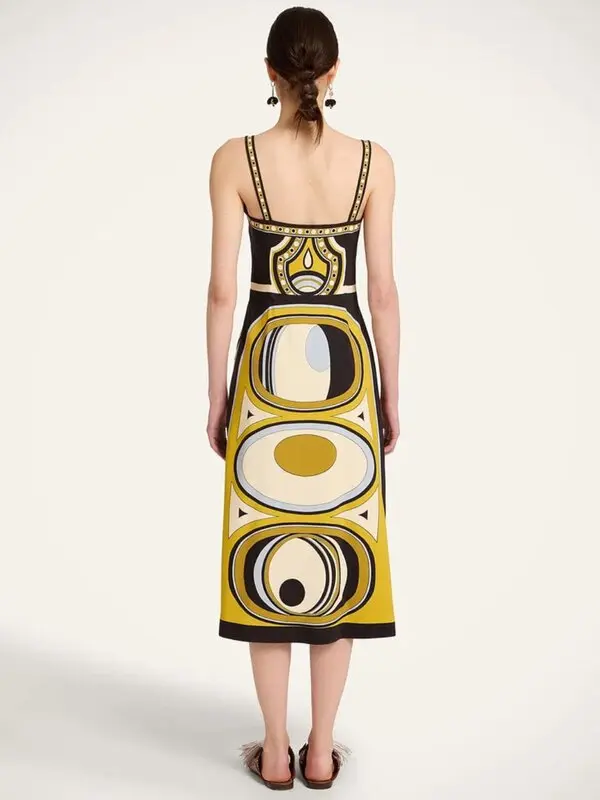 La DoubleJ Sanctuary Placée Satin Midi Dress - Multicolour