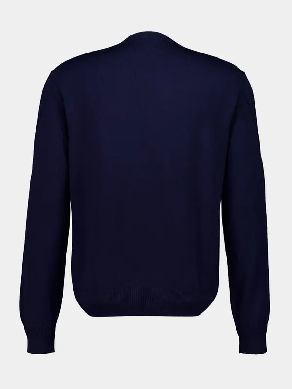 Givenchy Merino Wool Crewneck Sweater - Blue