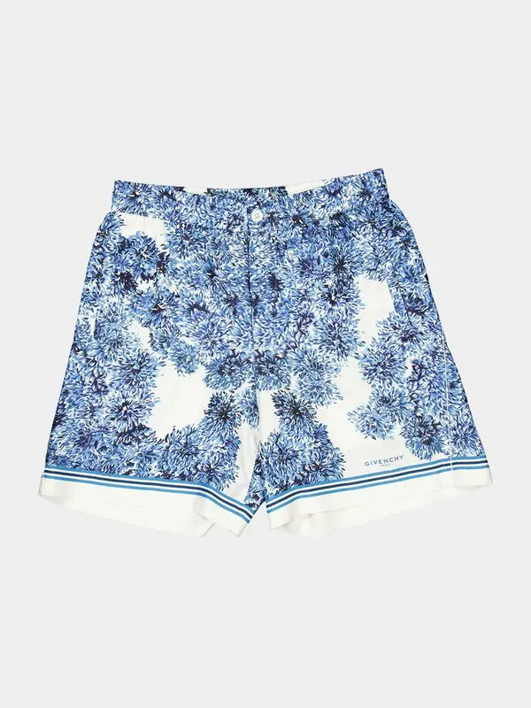 Givenchy Bermuda Shorts With Pompom Print - Blue