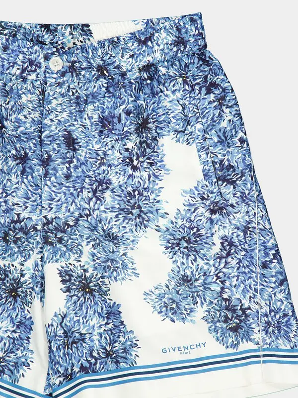 Givenchy Bermuda Shorts With Pompom Print - Blue
