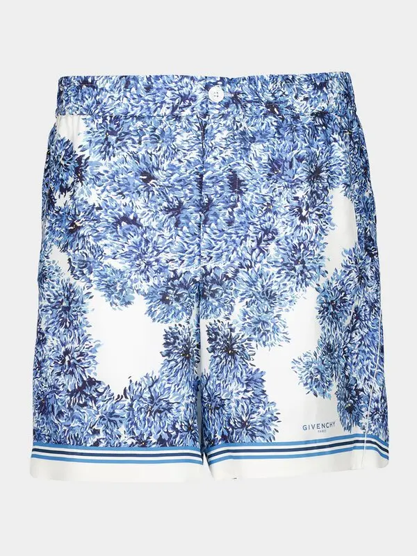Givenchy Bermuda Shorts With Pompom Print - Blue