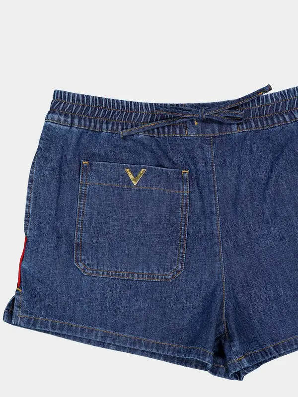Valentino Garavani Denim Shorts - Blue