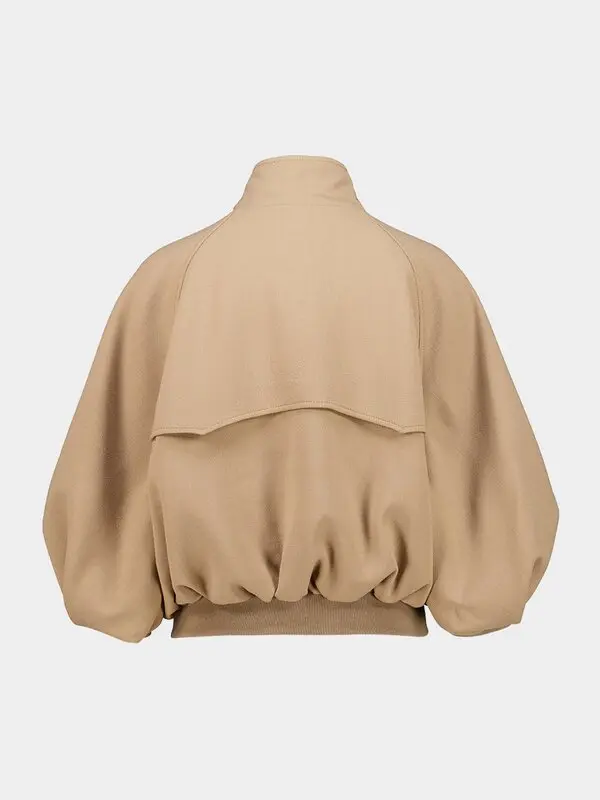 Gabriela Hearst Cropped Wool Jacket - Beige