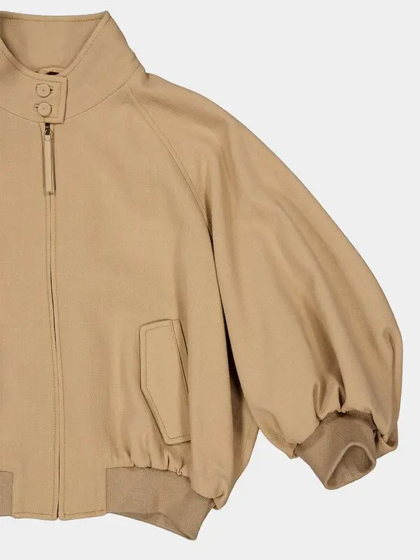 Gabriela Hearst Cropped Wool Jacket - Beige