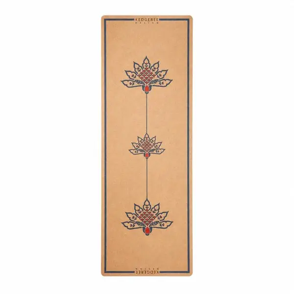 KEDGEREE DESIGN The Lotus Travel Cork Yoga Mat - Black