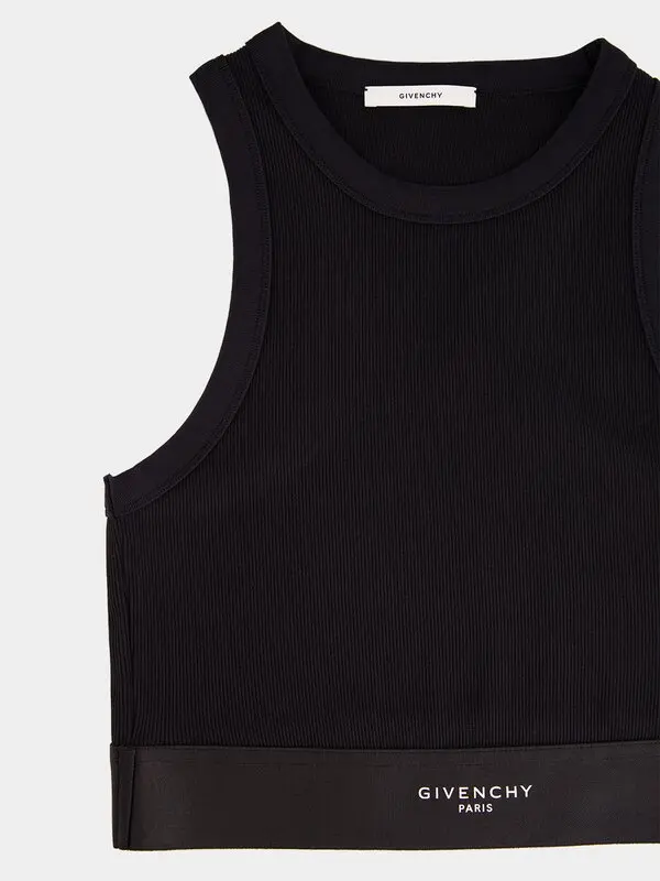 Givenchy Cropped Ribbed Cotton Tank Top